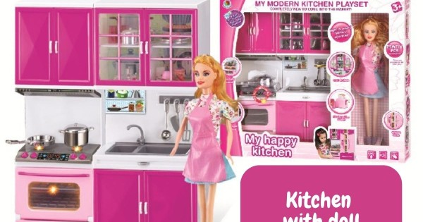 Interactive Pink Kitchen Playset | Lights and Sounds | Encourage ...