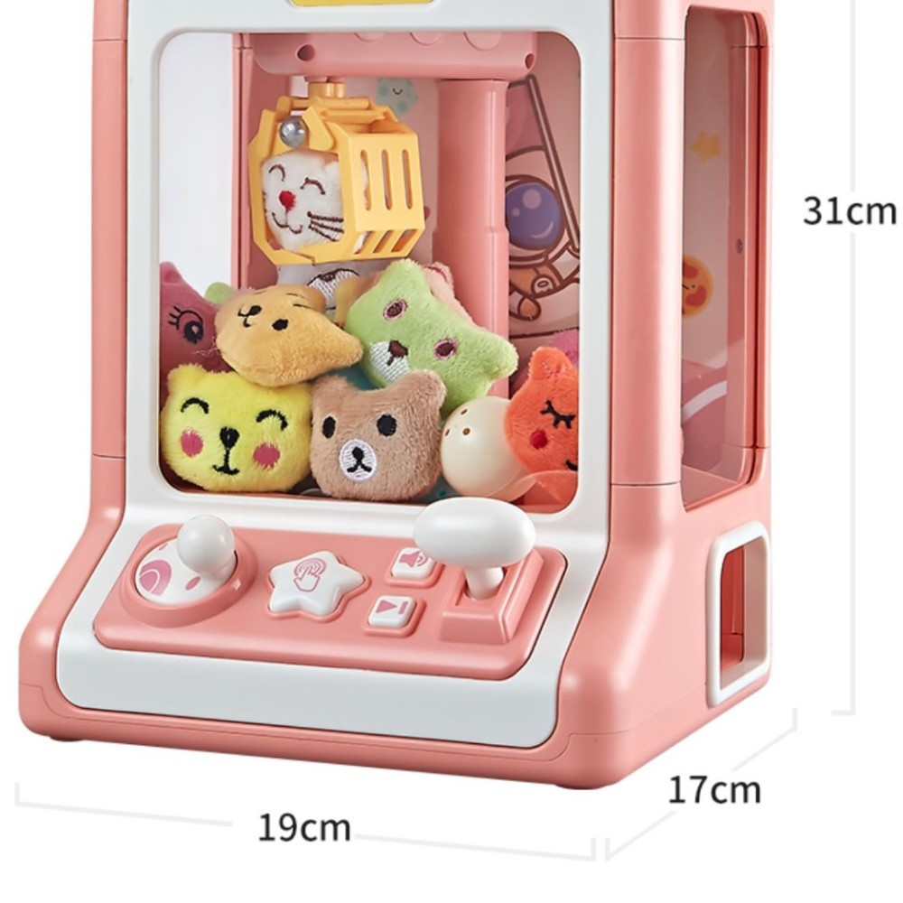 Kids Claw Machine with Lights Sound Gift Electronic Small Catching Doll ...