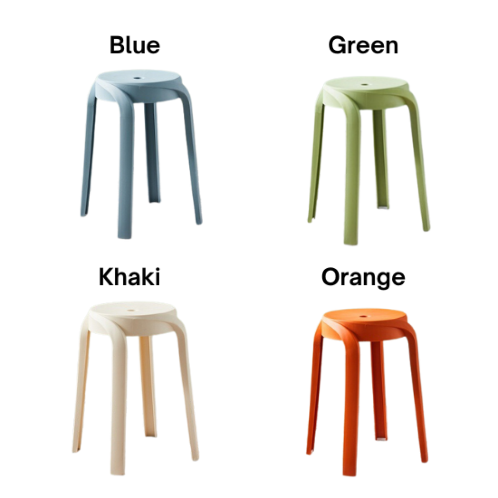 Plastic Stack Stool, Stackable Easy To Store Home Stool Chair
