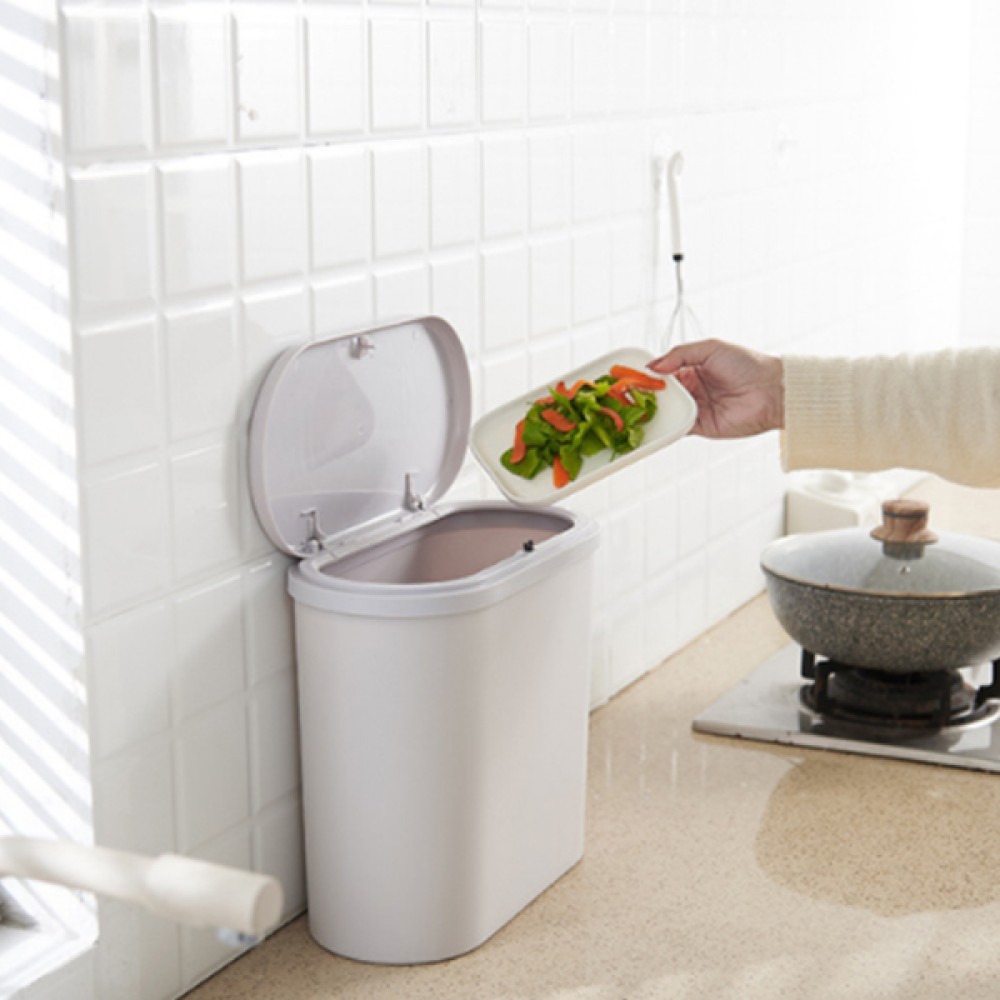 Slim Plastic Narrow Kitchen Garbage Can | JPS Household Products Ireland