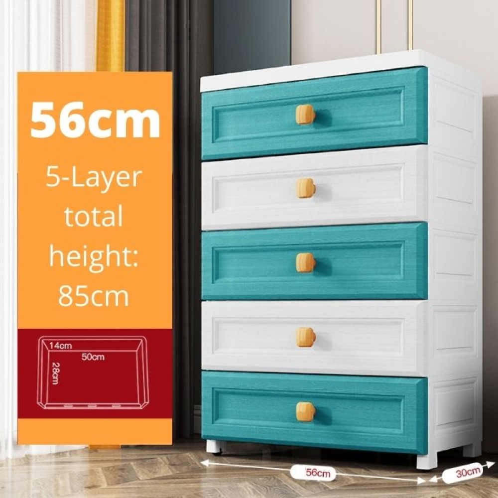 56cm 5-Layer Plastic Storage Drawer Box Cabinet | JPS Household ...